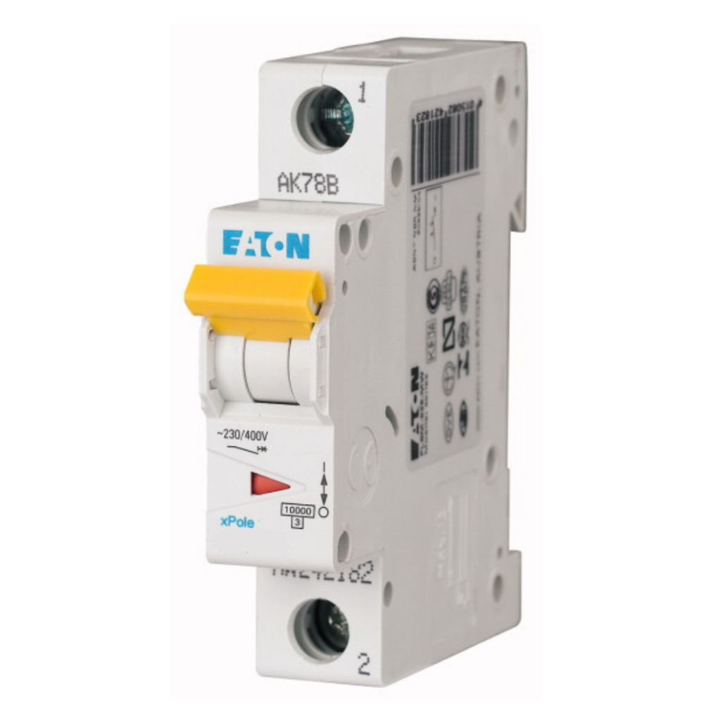 Eaton PLSM-C63-MW Miniature Circuit Breaker MCB 1Pole 63Amps Type C