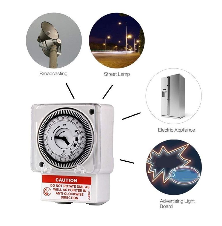 L&T GIC Time Switch J648B1 Quartz Analog Time Switch 240 VAC Base/DIN ...