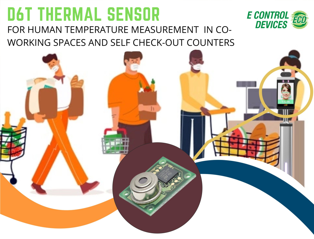 Omron D6T Thermal Sensor for Human Body Temperature Measurement